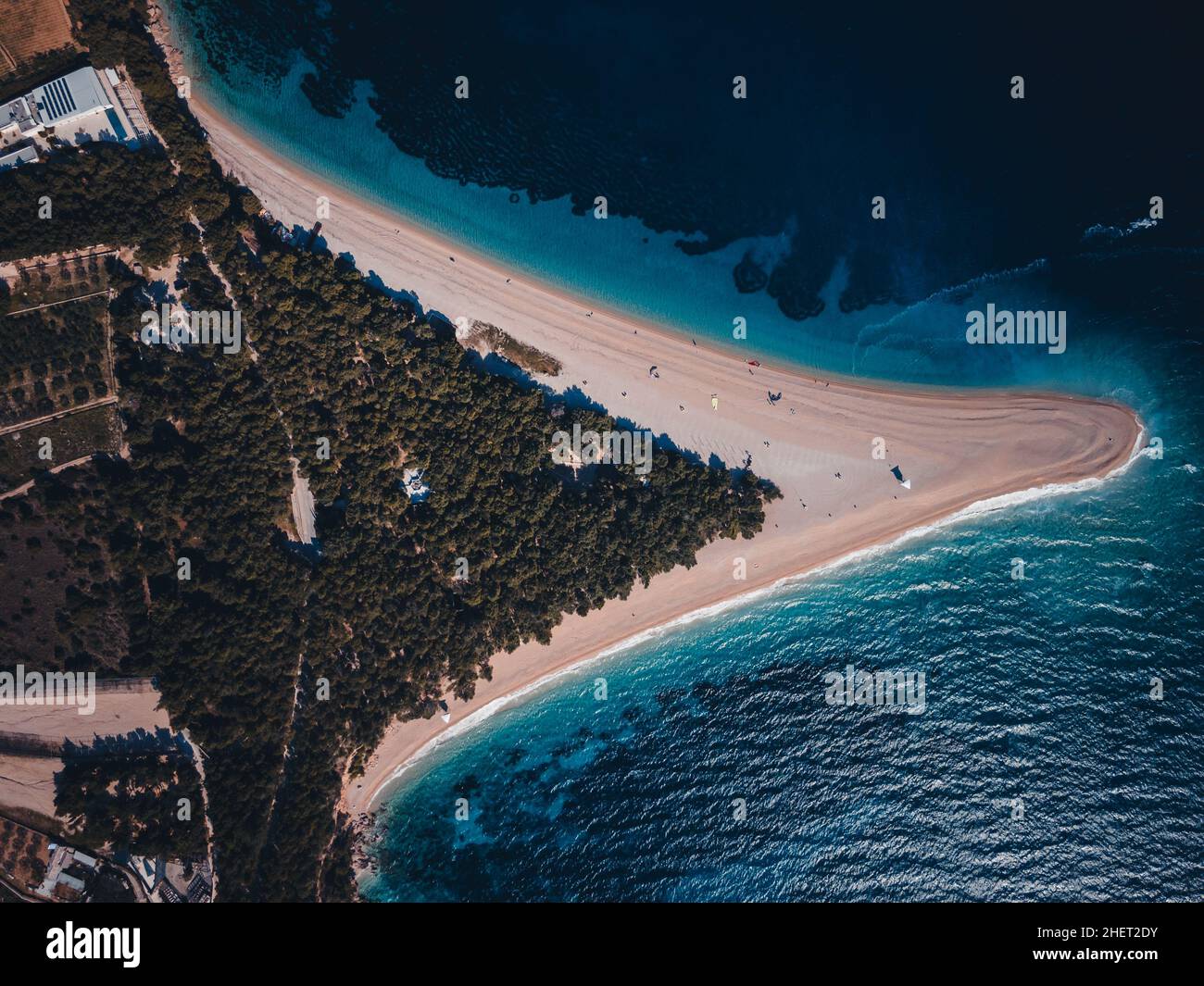 Famous Zlatni rat beach in Bol, Island Brac, Croatia, Europe. Also ...