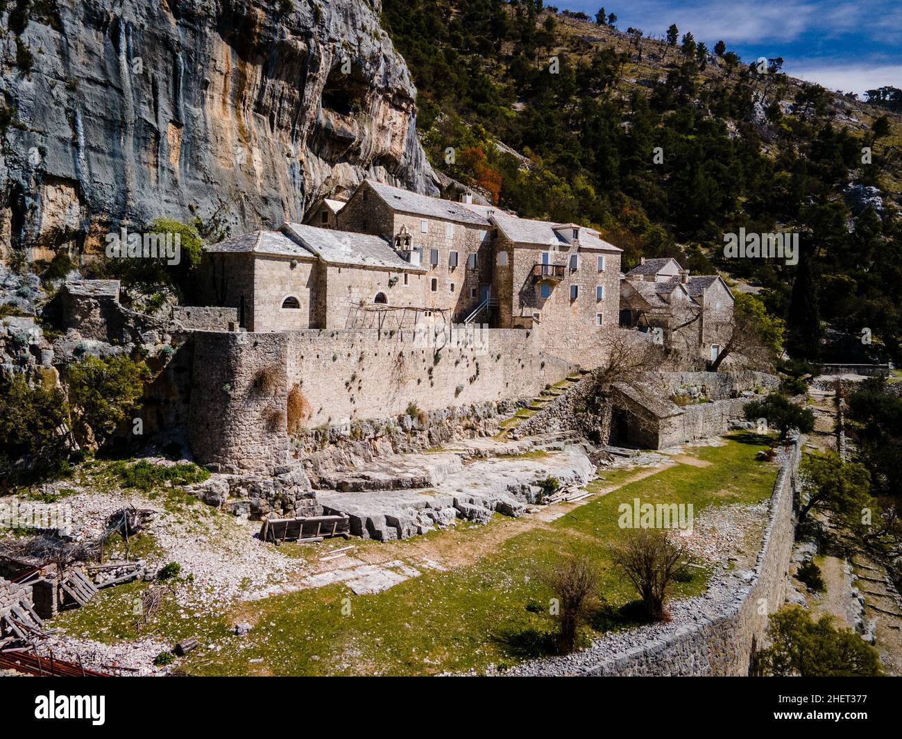 UNESCO world heritage - Blaca hermitage, island Brac (Brač), Croatia ...