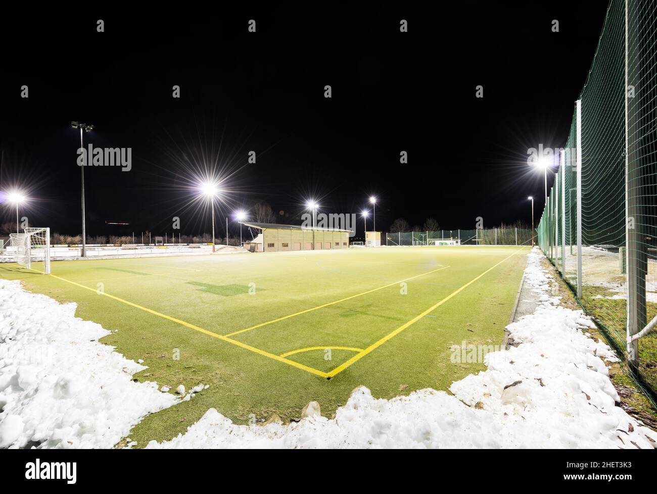 Sports field in light spotlight hi-res stock photography and images - Alamy