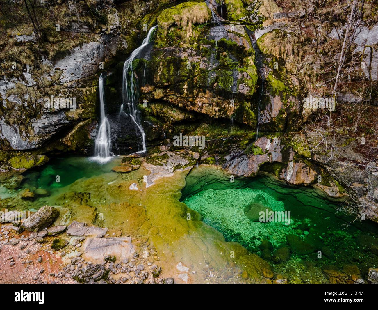 Slap Virje Waterfall Virje in northern Slovenia in the Soca region ...