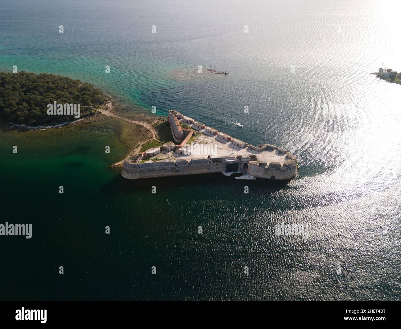 Famous landmark in Croatia - St. Nicholas Fortress, Sibenik archipelago ...