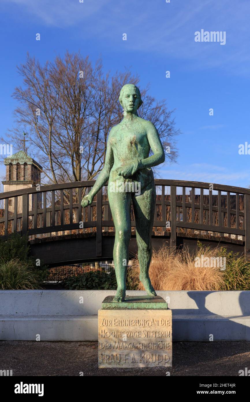The Sower, female bronze statue in memory of Margarethe Krupp, founder ...