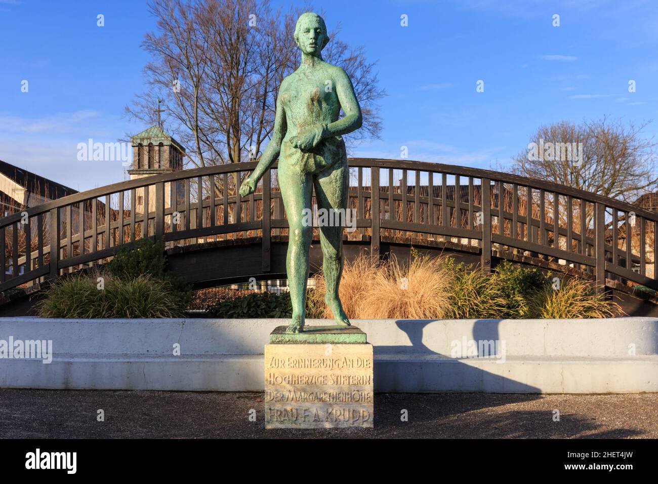 The Sower, female bronze statue in memory of Margarethe Krupp, founder ...