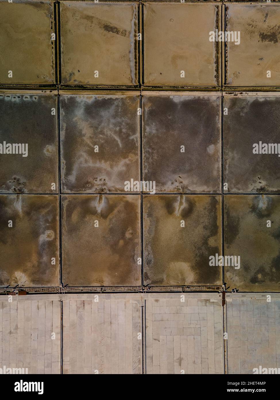 Salt lake for sea salt mining, produced from the evaporation of ...