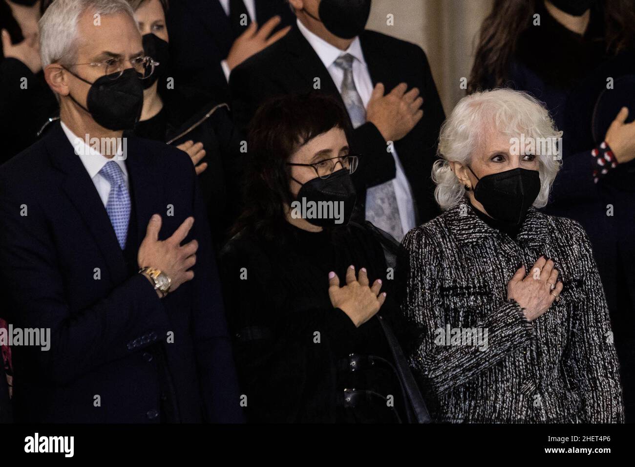 From Left: Son of Late Sen. Reid; Rory Reid, daughter Lana Baringer ...
