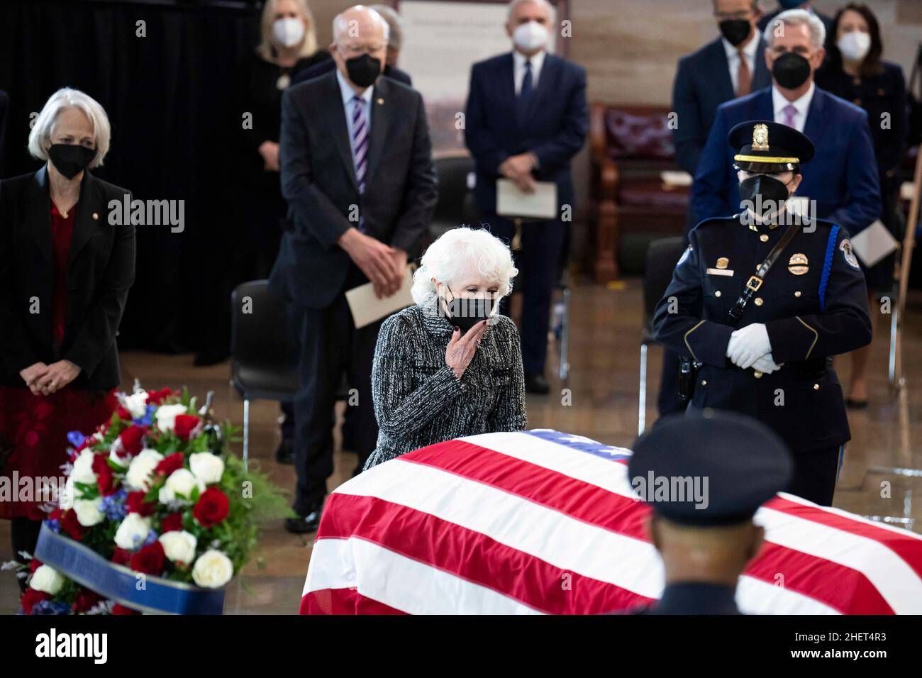 Landra Gould pays respects to her late husband Sen. Harry Reid, D-Nev ...