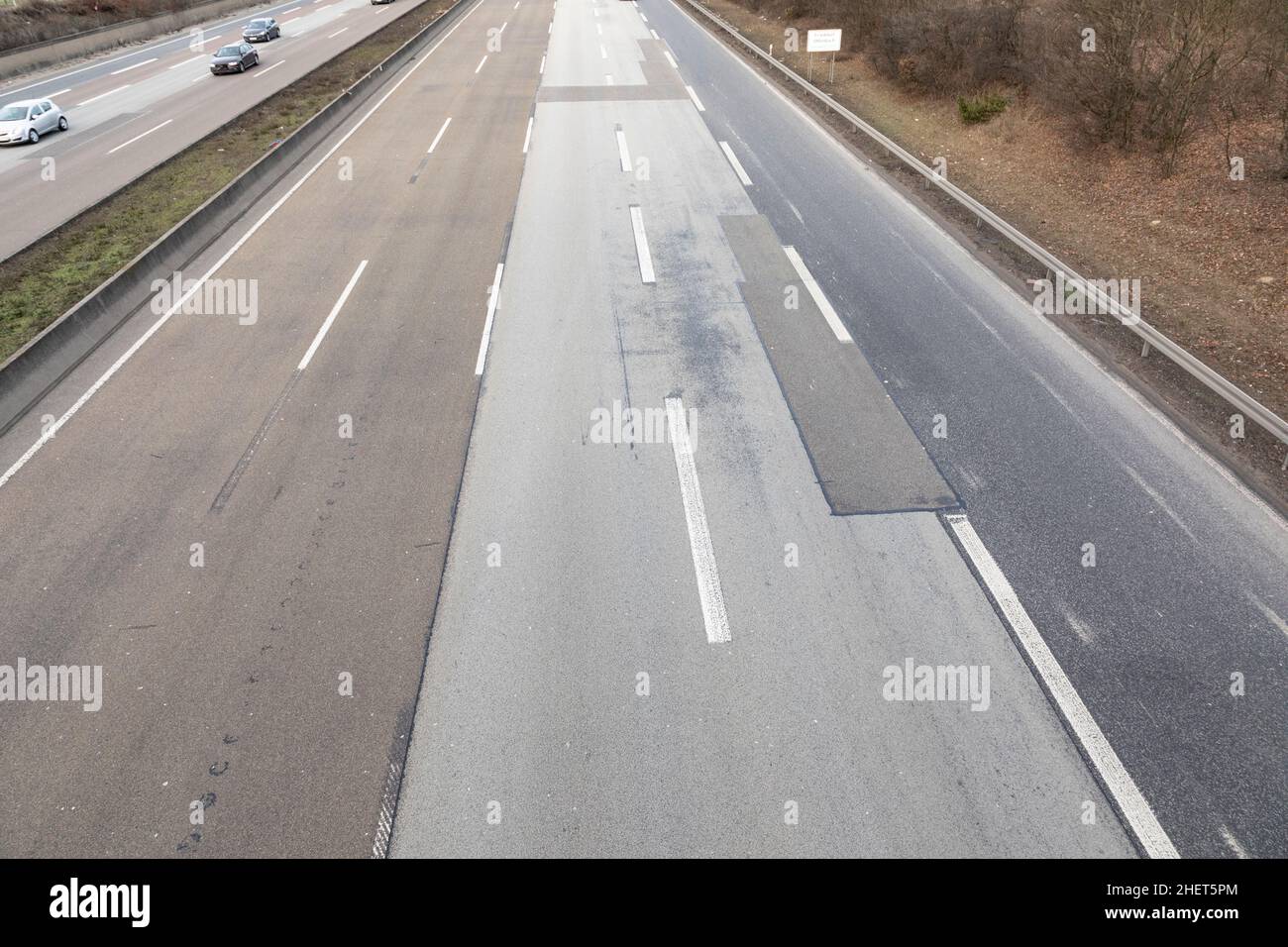 aerial of german highway near Frankfurt Stock Photo - Alamy