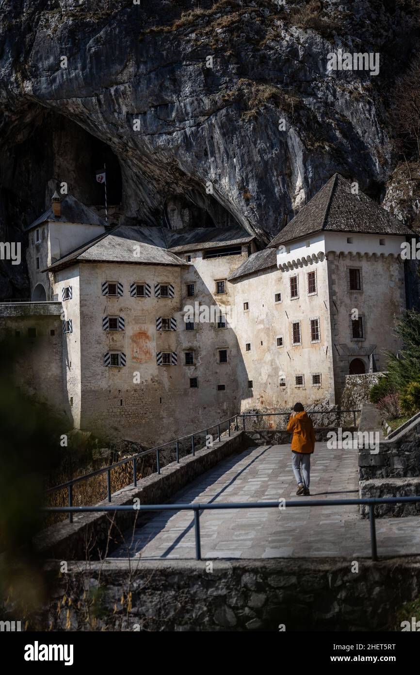 Person in front of castle hi-res stock photography and images - Alamy