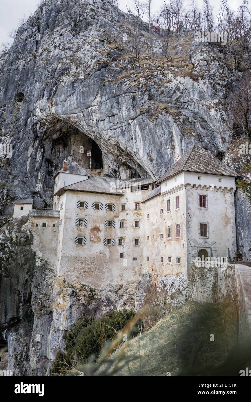 Predjama castle - Predjamski grad in spring, Slovenia Stock Photo - Alamy