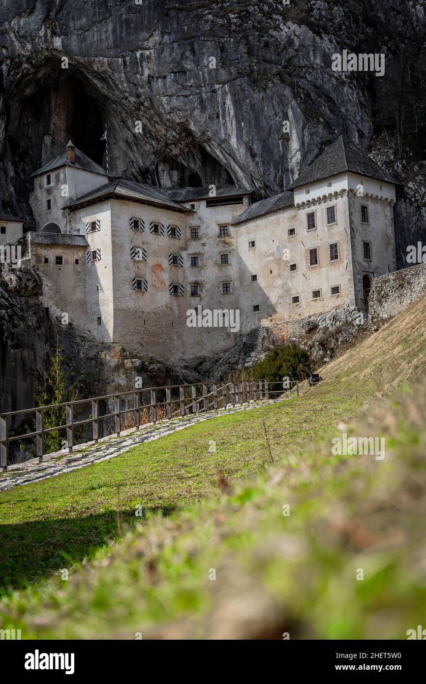 Predjama castle - Predjamski grad in spring, Slovenia Stock Photo - Alamy