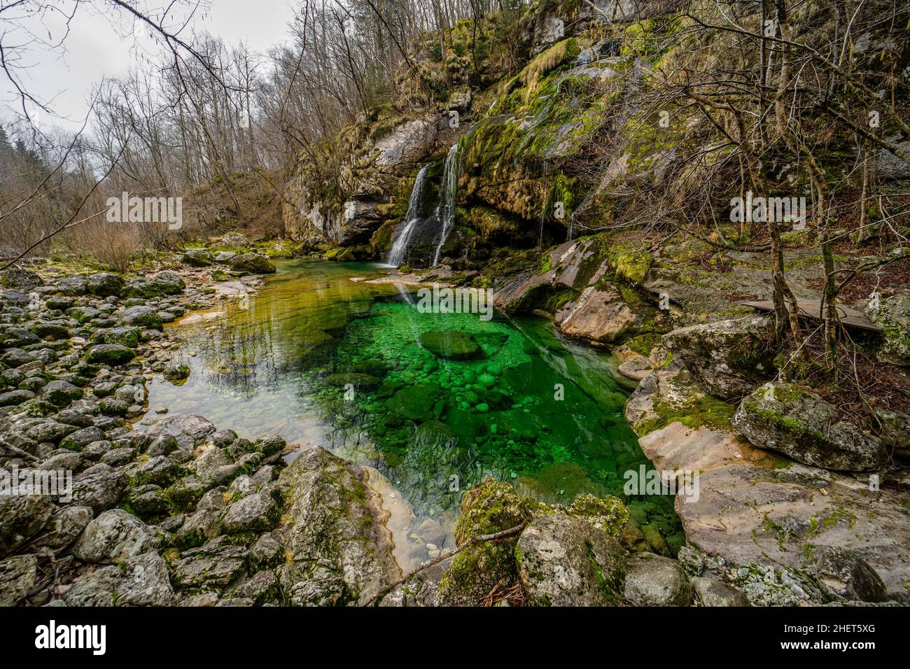 Slap Virje Waterfall Virje in northern Slovenia in the Soca region ...