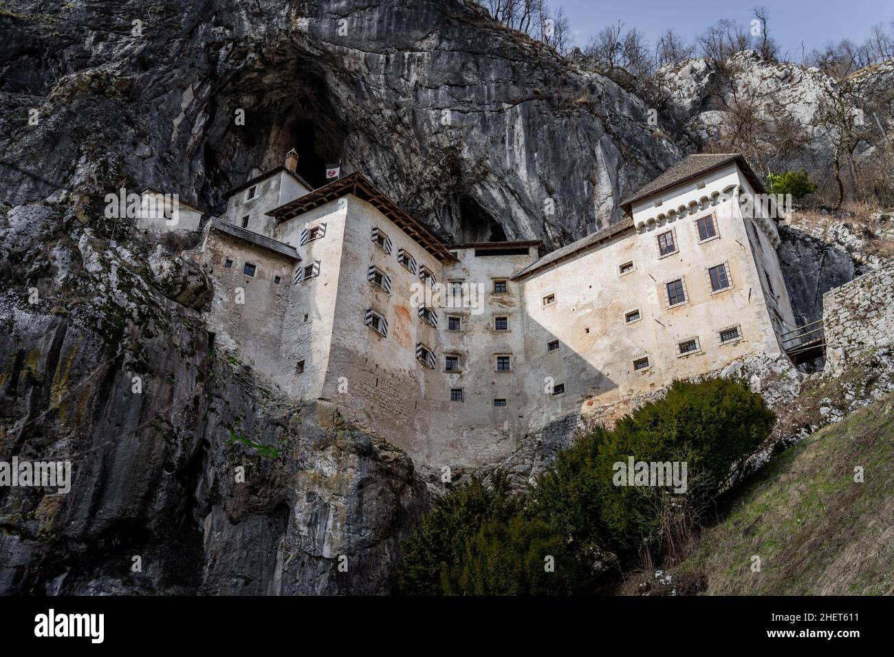 Predjama castle - Predjamski grad in spring, Slovenia Stock Photo - Alamy