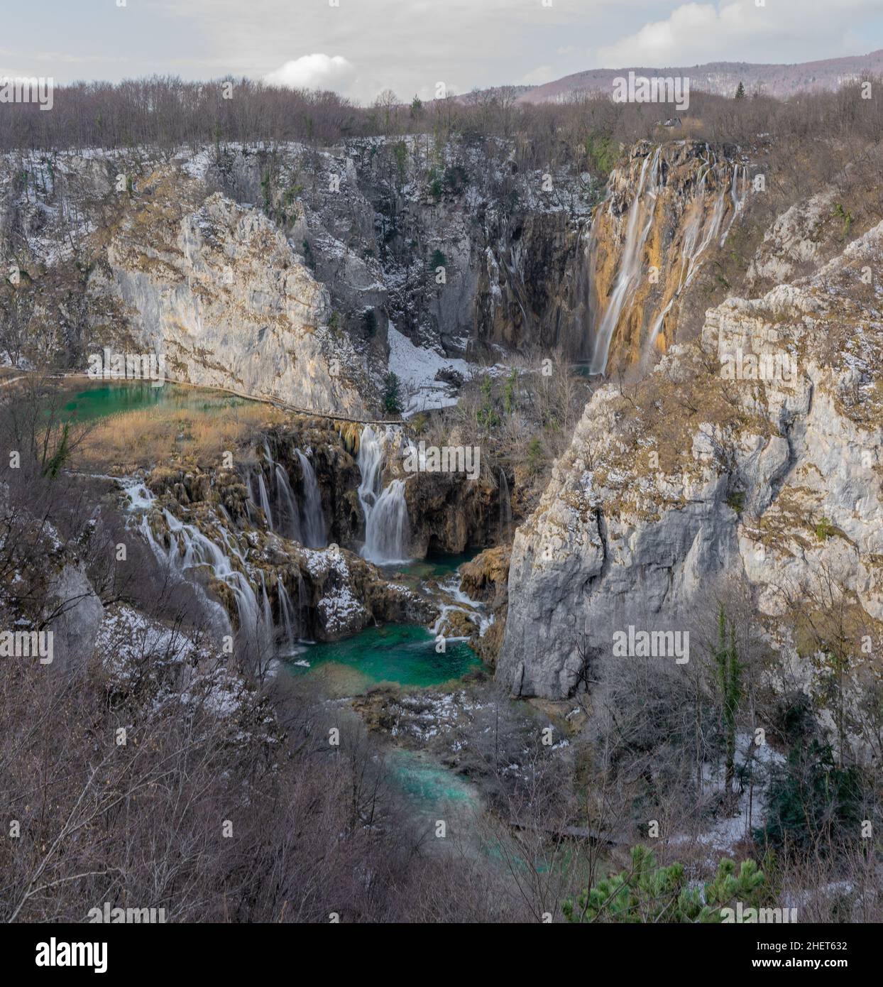 Famous viewpoint on Plitvice lakes, Croatia Stock Photo - Alamy
