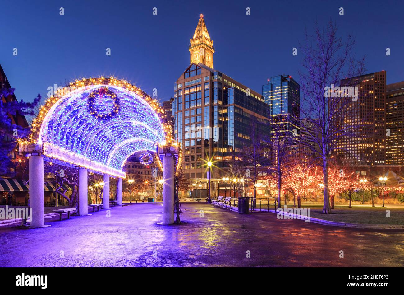 Boston Christmas Lights Stock Photo - Alamy