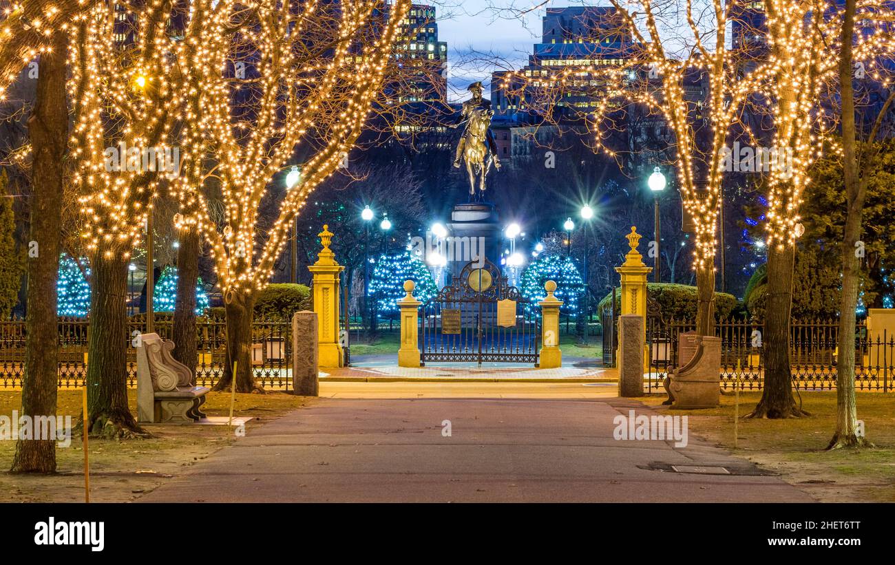 Boston Christmas Lights Stock Photo - Alamy