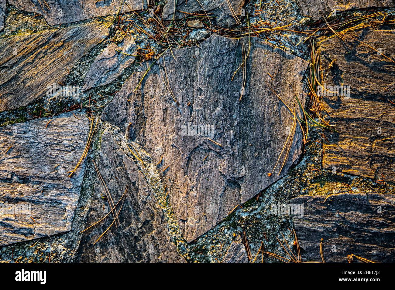 detail of natural stone used for a veranda floor in the garden Stock ...