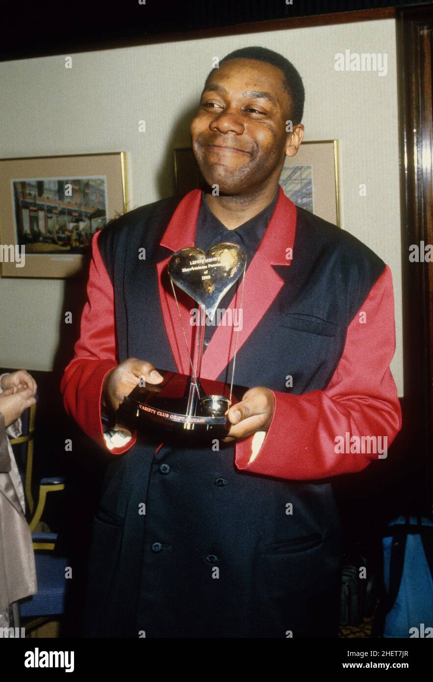Lenny Henry British comedian Television Personality of Year 1989 Stock ...