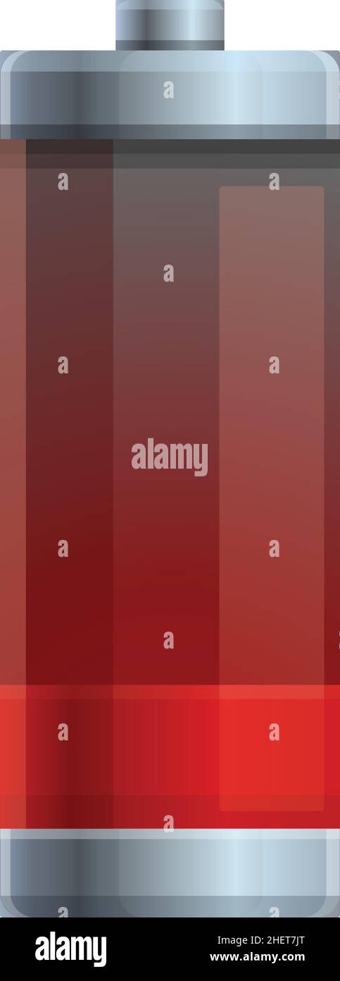 Low power battery icon cartoon vector. Charge energy. Load green Stock ...