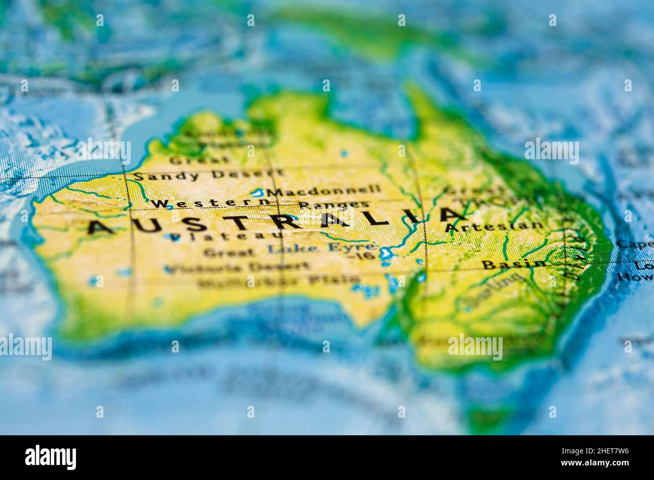Australia on the Map Stock Photo - Alamy