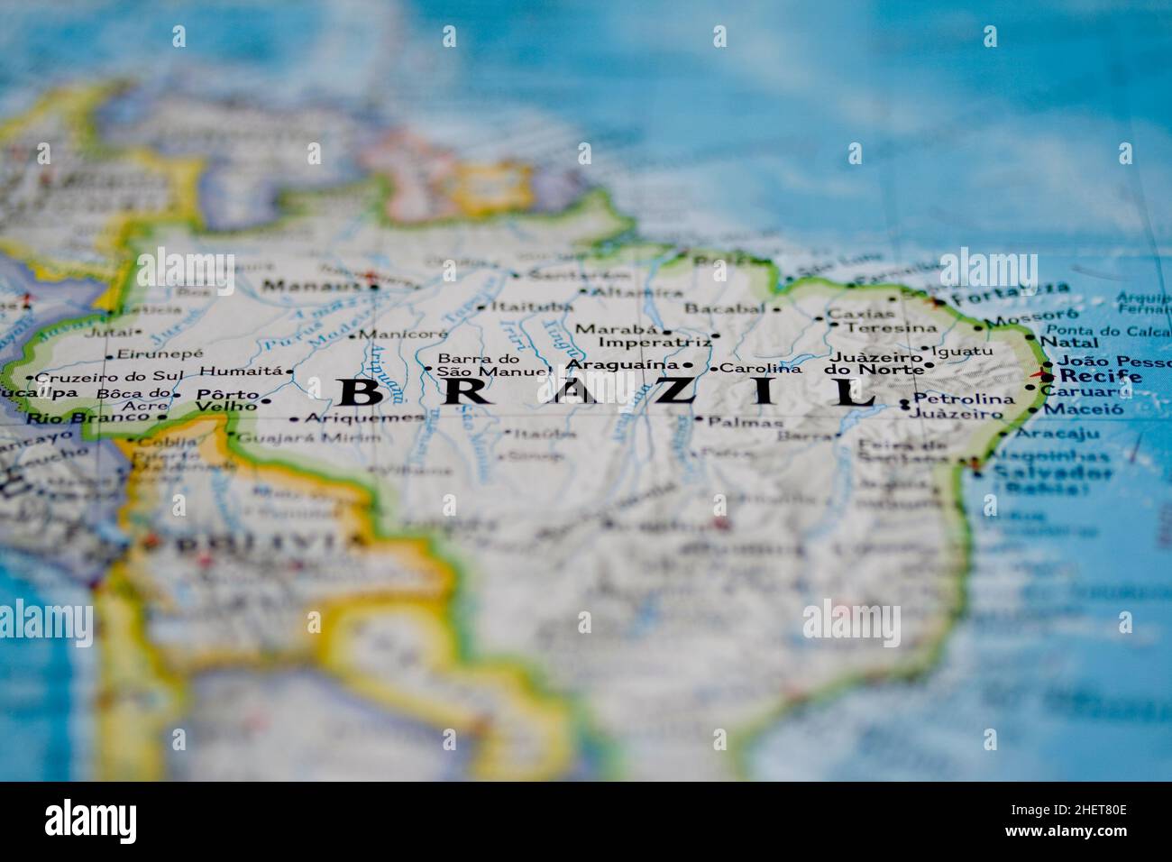Brazil sightseeing map hi-res stock photography and images - Alamy
