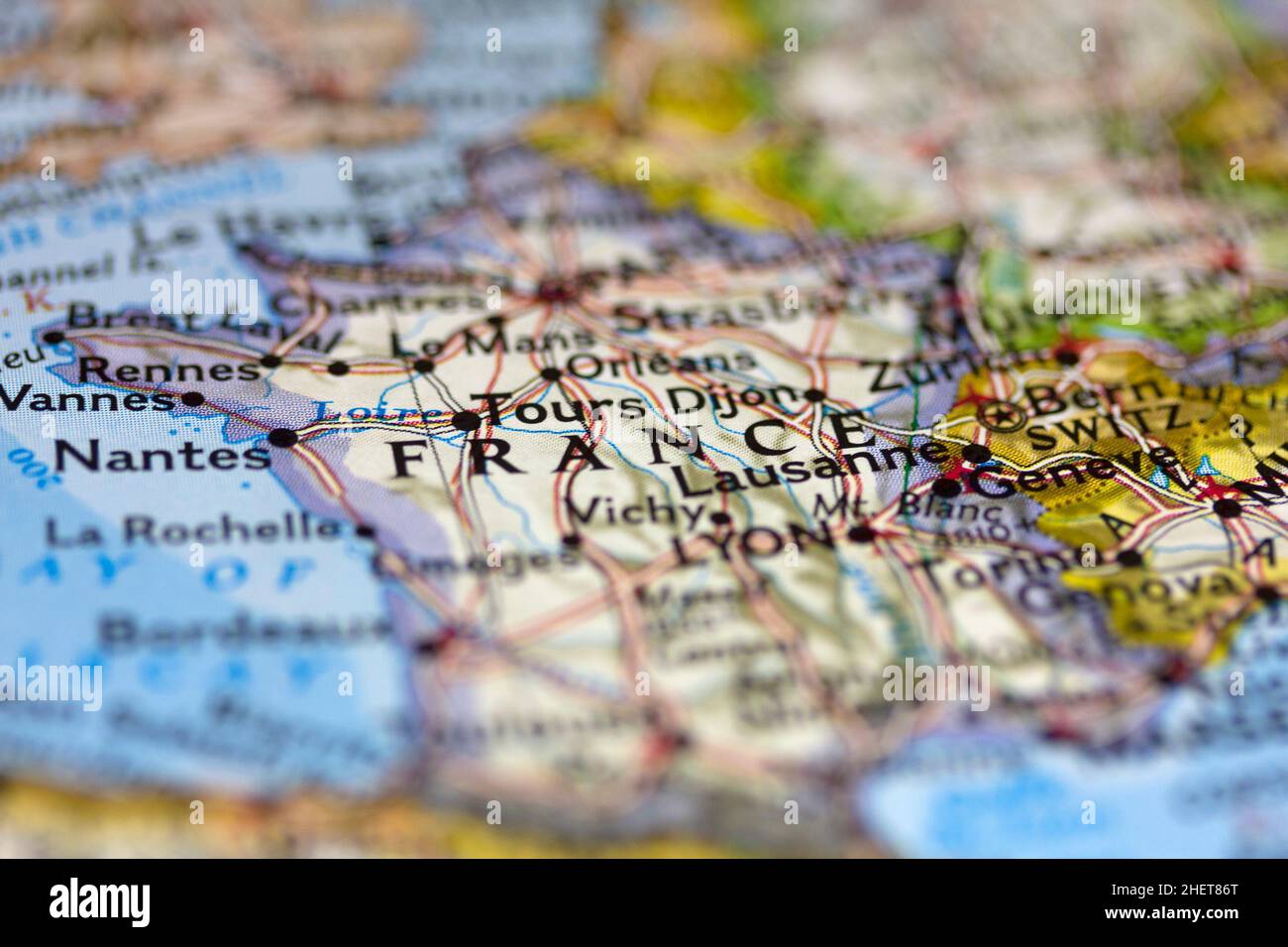 France on the Map Stock Photo - Alamy