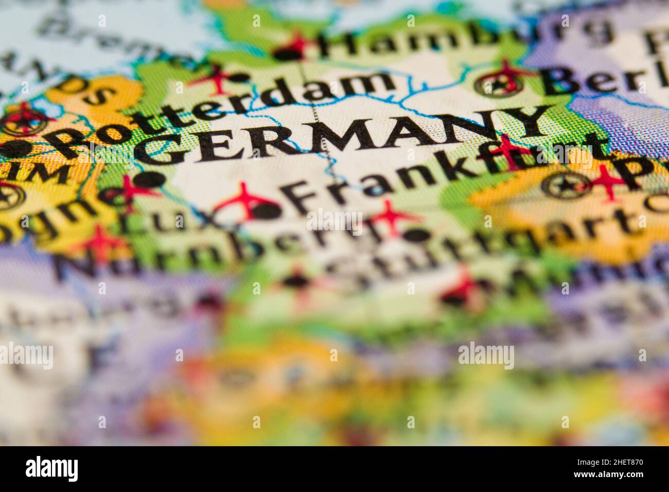 Germany on the map Stock Photo - Alamy
