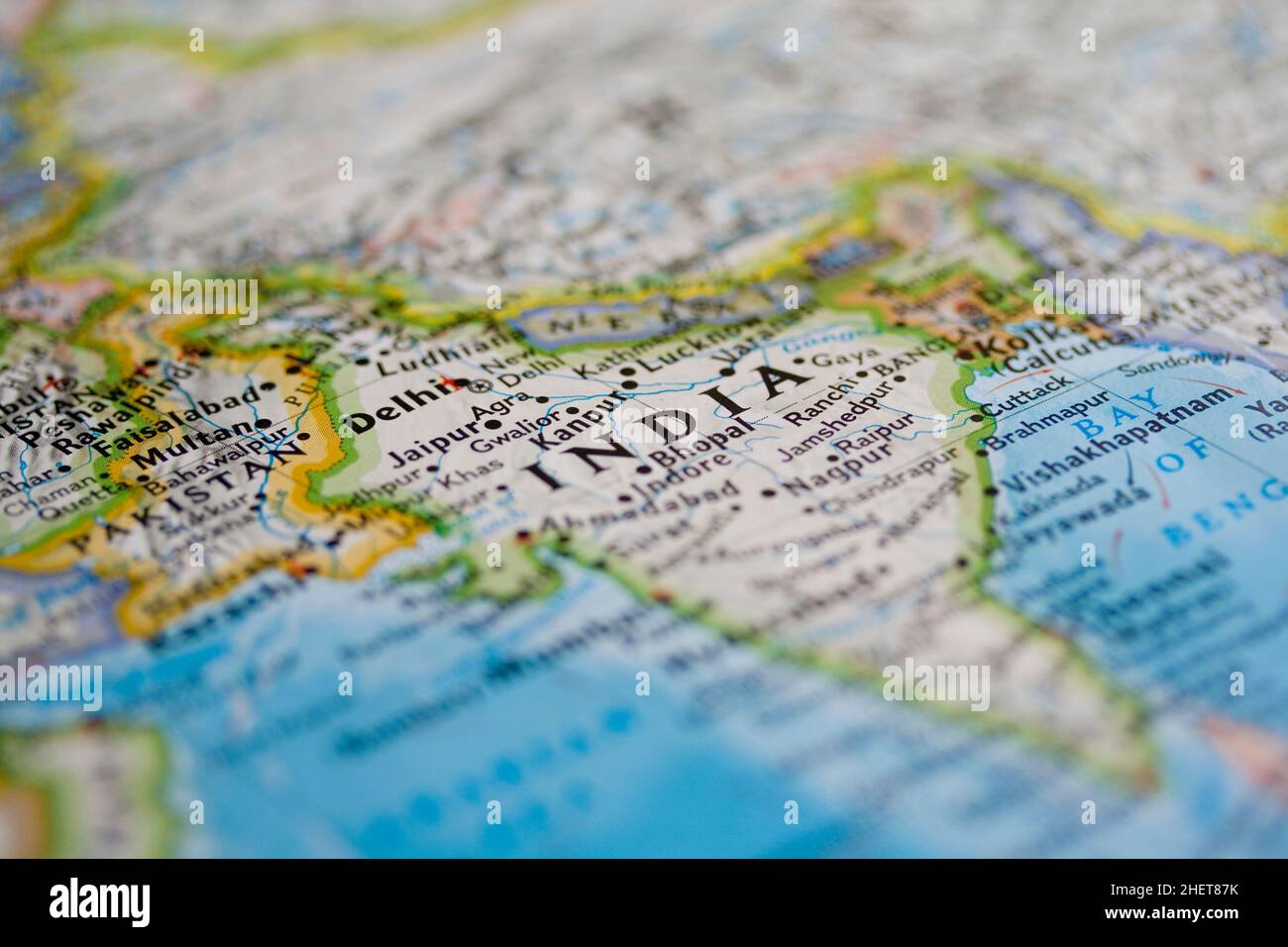 India on the map Stock Photo - Alamy