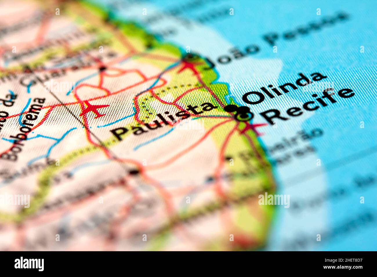 Recife on the map hi-res stock photography and images - Alamy