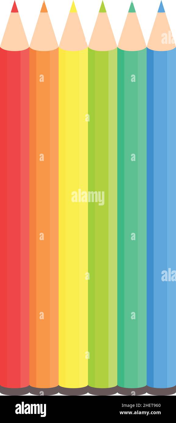 Colorful pencils icon cartoon vector. Color school. Paint drawing Stock ...
