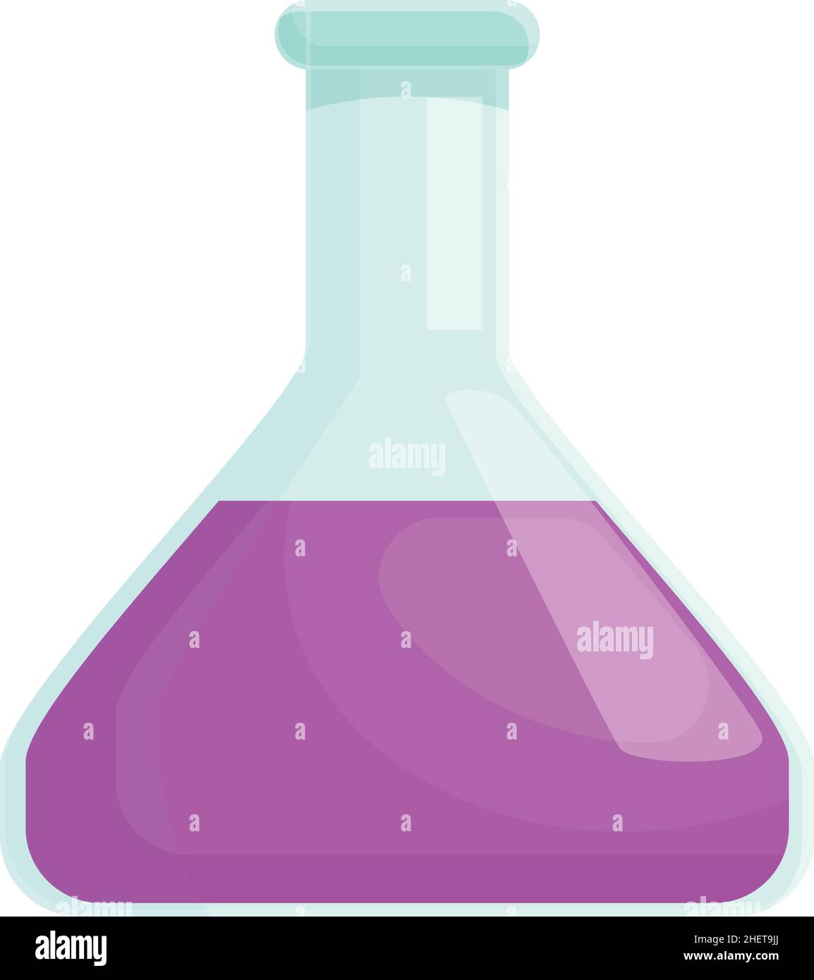 Chemical flask icon cartoon vector. Chemistry lab. Science glass Stock ...