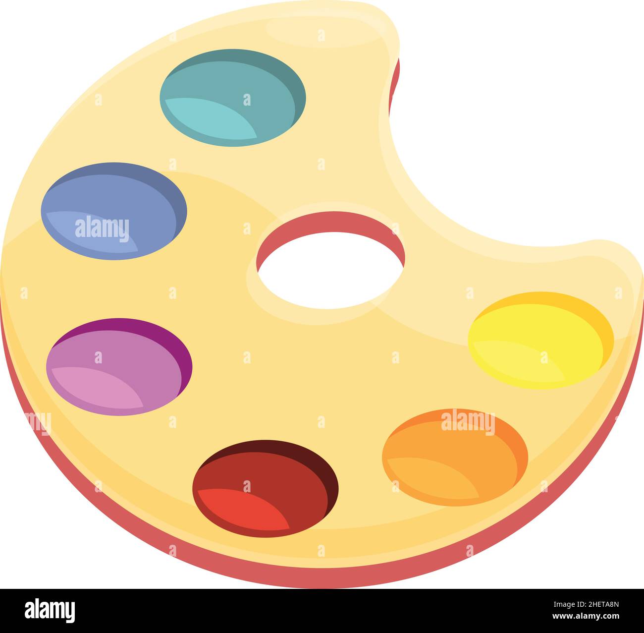 Artist pallette cartoon Cut Out Stock Images & Pictures - Alamy