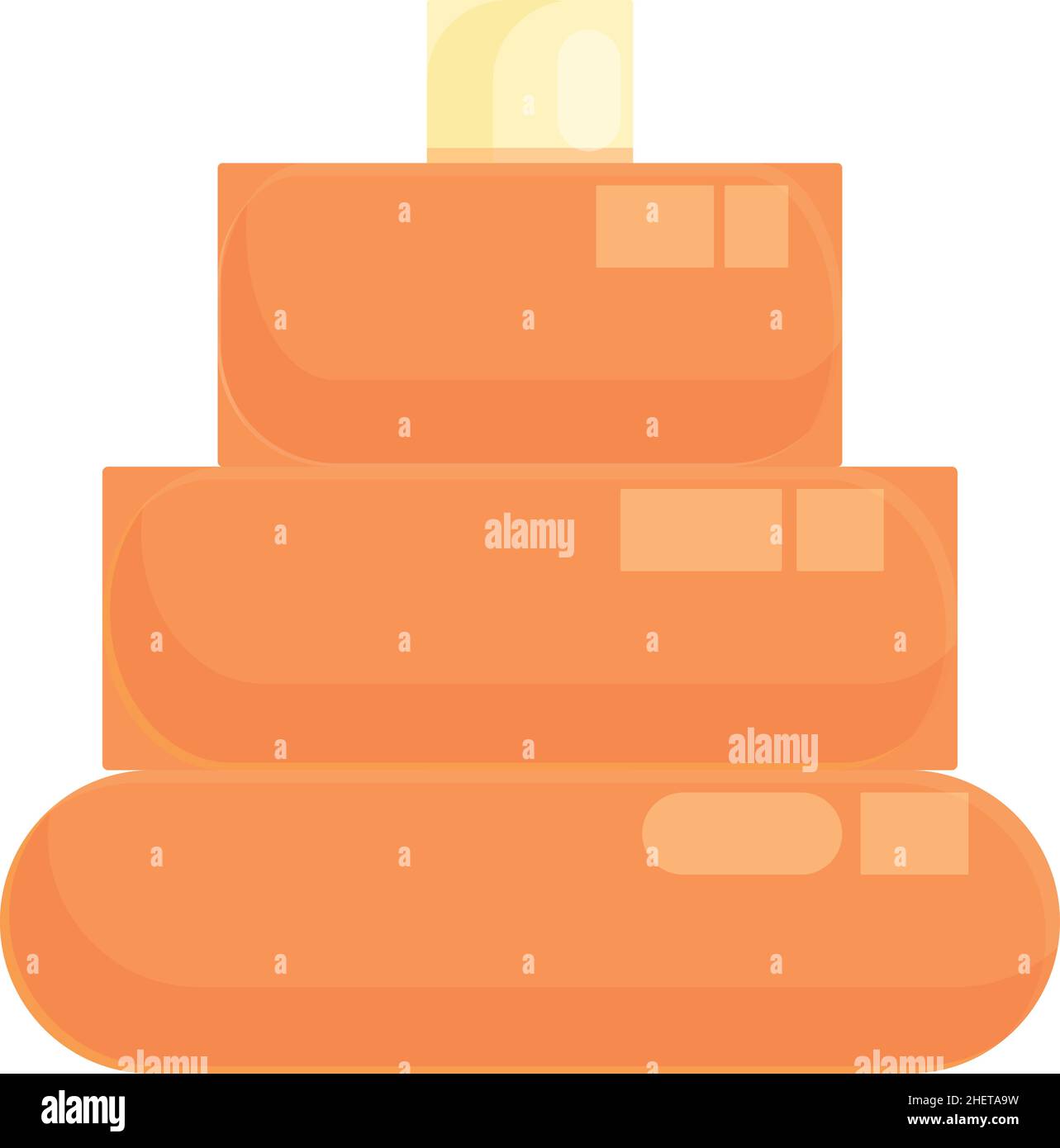 Tower block icon cartoon vector. Building step. Children toy Stock ...