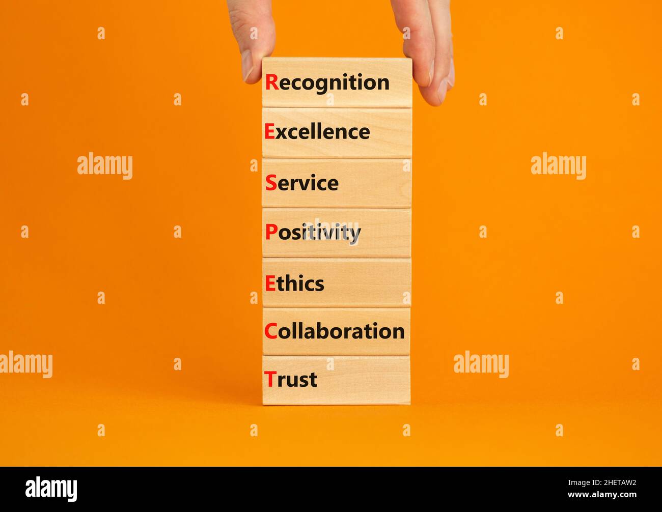 RESPECT symbol. Blocks with abbreviation RESPECT - recognition ...