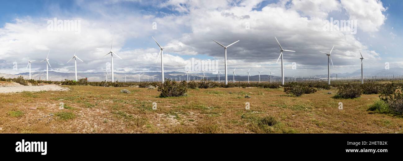 Wind generators in the california desert hi-res stock photography and ...