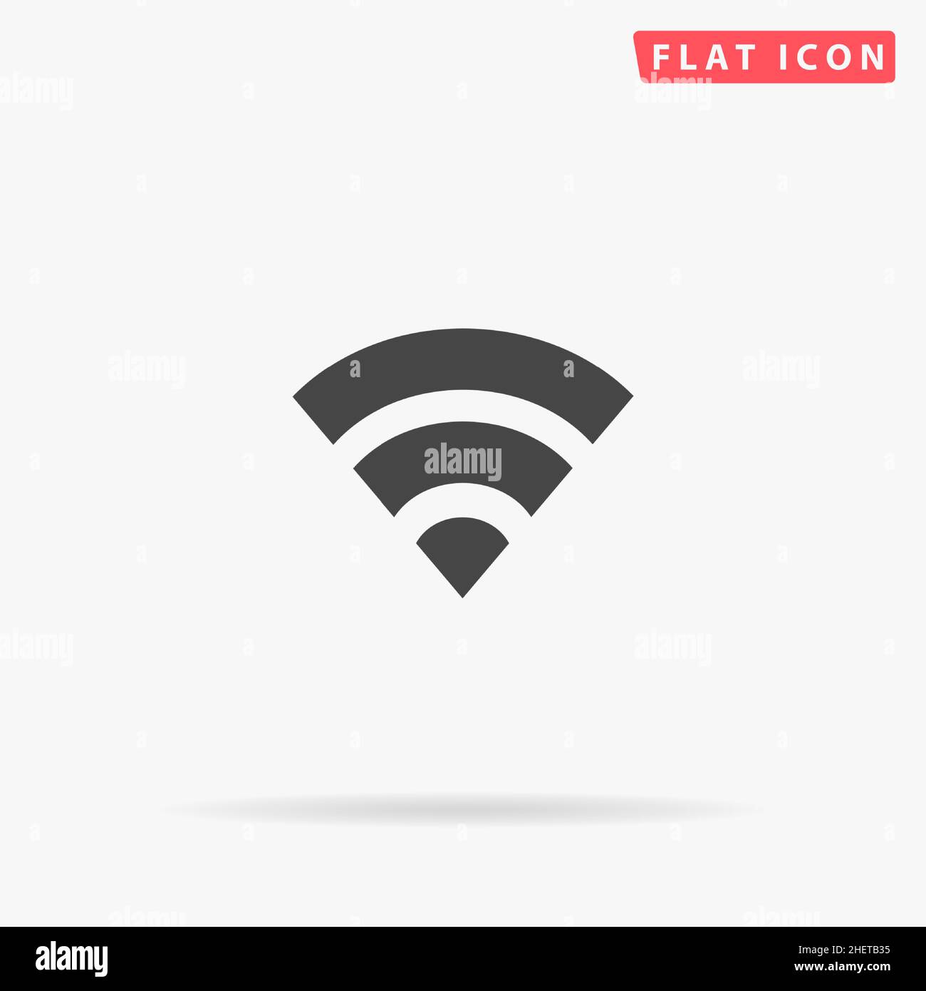 Wi-Fi flat vector icon. Hand drawn style design illustrations Stock ...