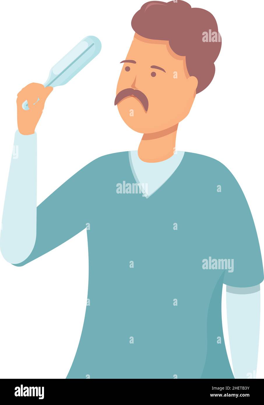 Nurse check thermometer icon cartoon vector. Doctor care. Health day ...