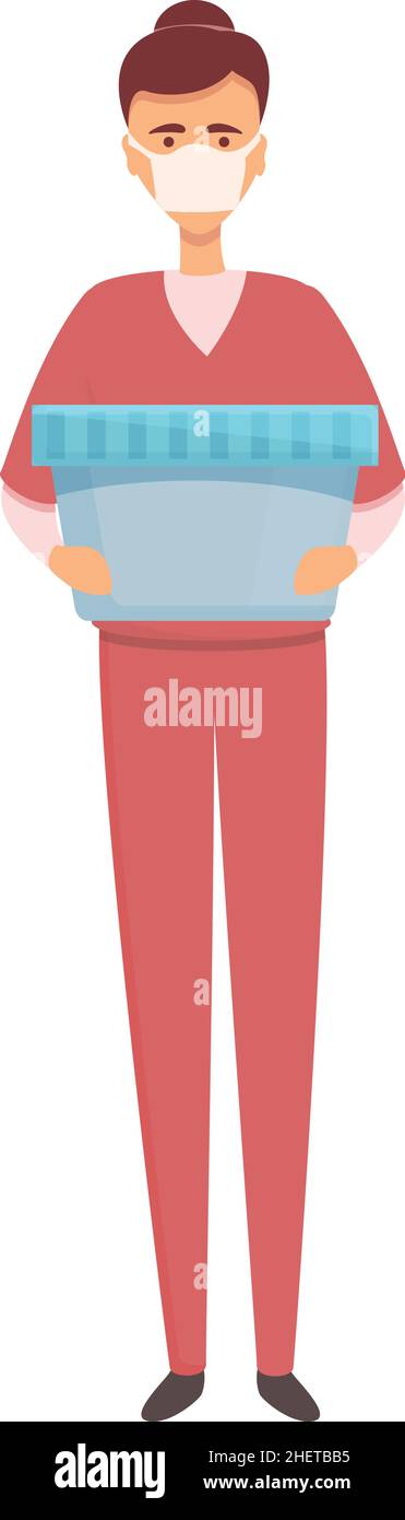 Nurse caregiver icon cartoon vector. Care health. Help medical Stock ...