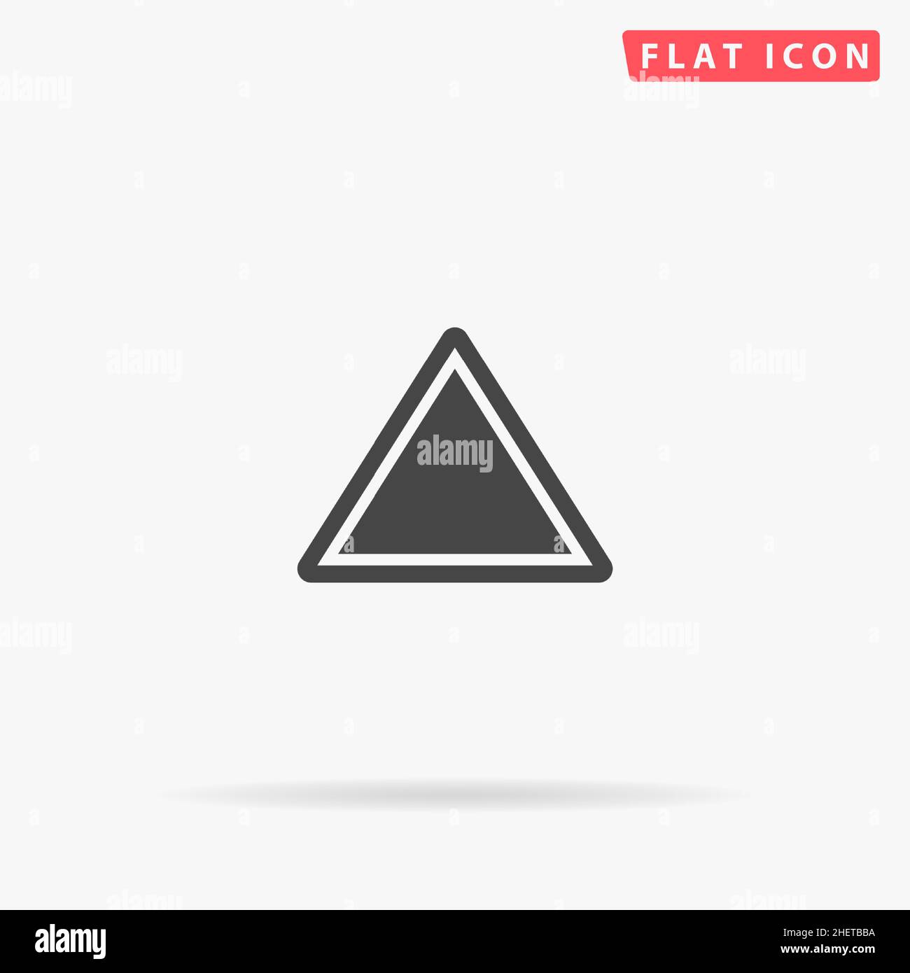 Triangle flat vector icon. Hand drawn style design illustrations Stock ...