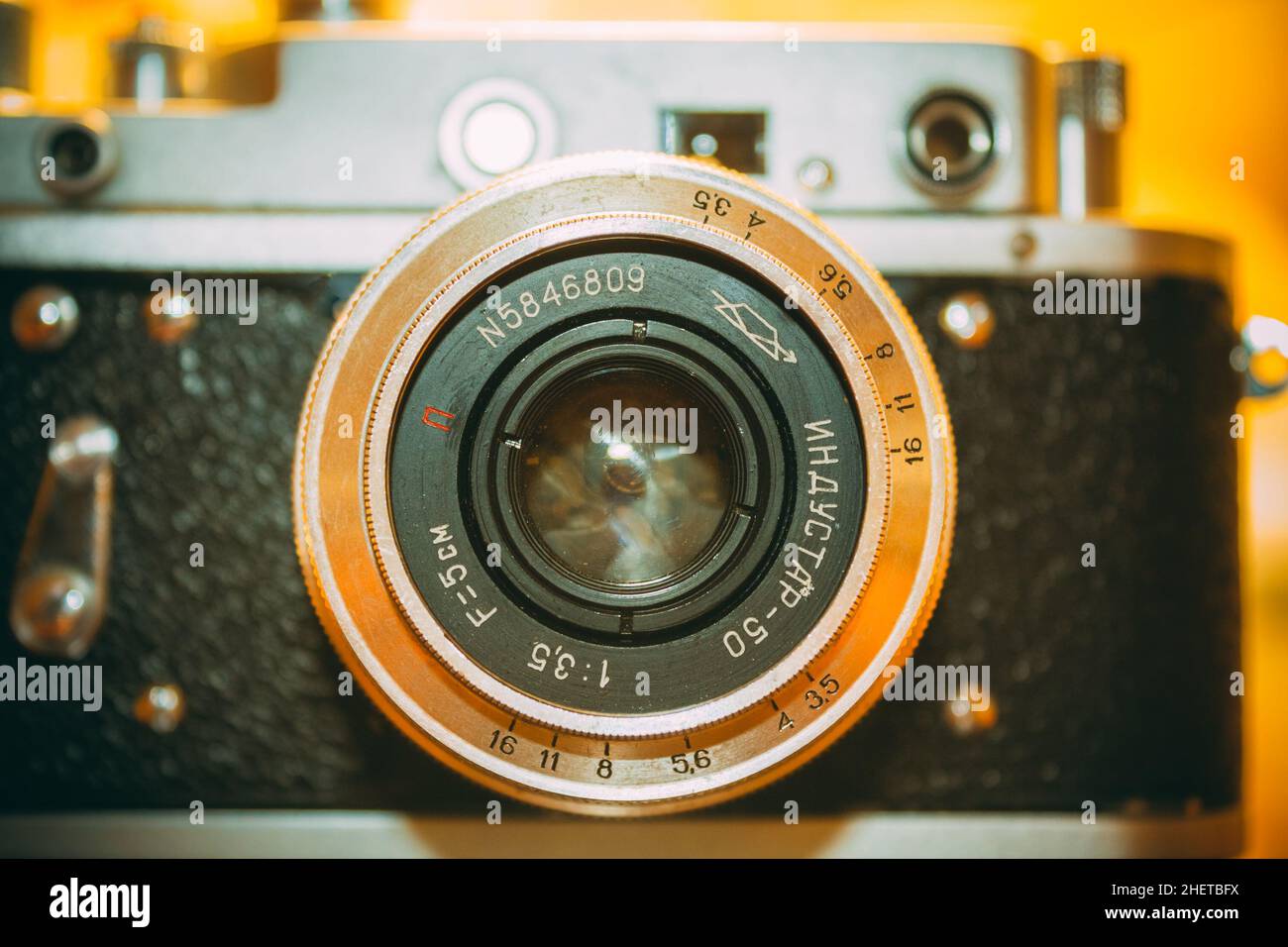 Russian Soviet Vintage Camera "Zorkiy 2-S". Zorki 2-S is small-format ...