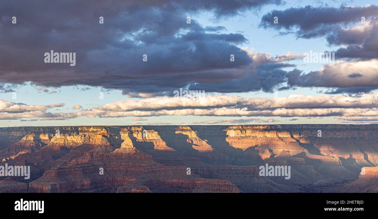 spectacular sunset at Grand Canyon at Hopi Point Stock Photo - Alamy