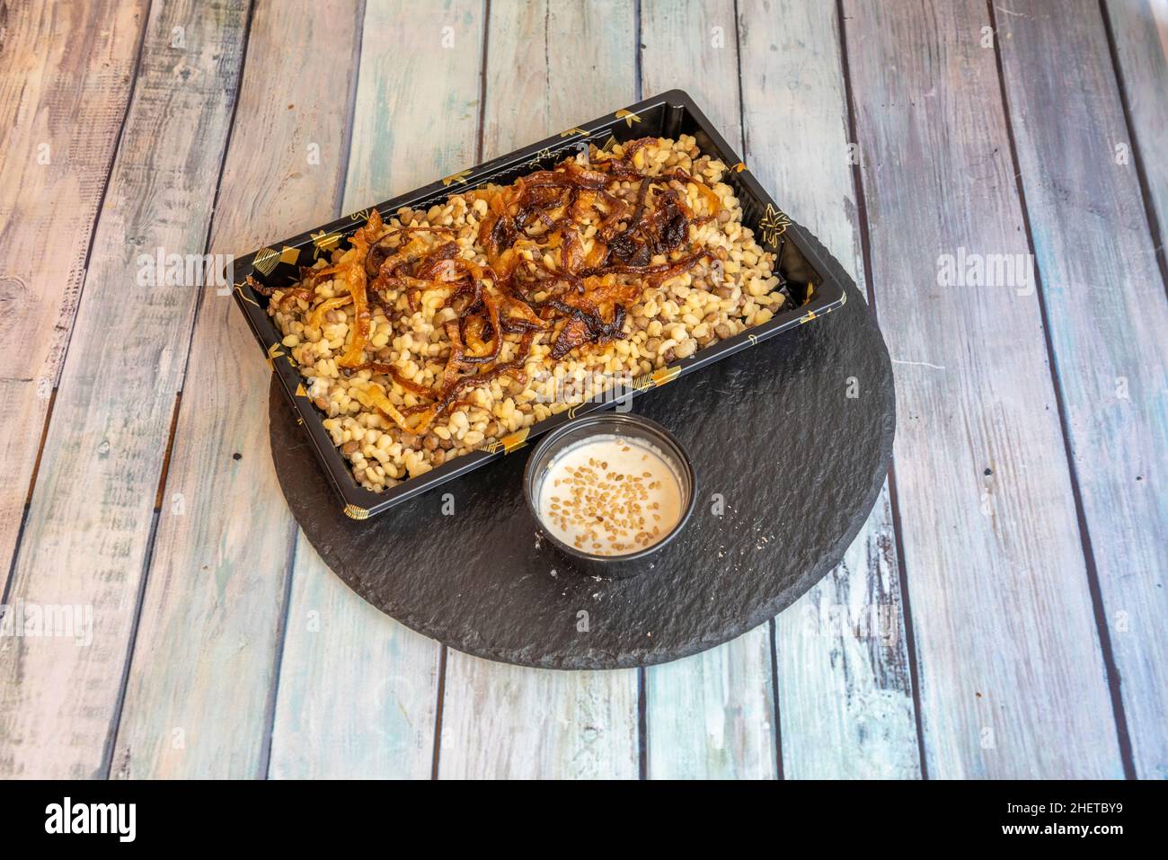 The mujaddara, known as mejadra, mudardara or myadra is a dish of ...