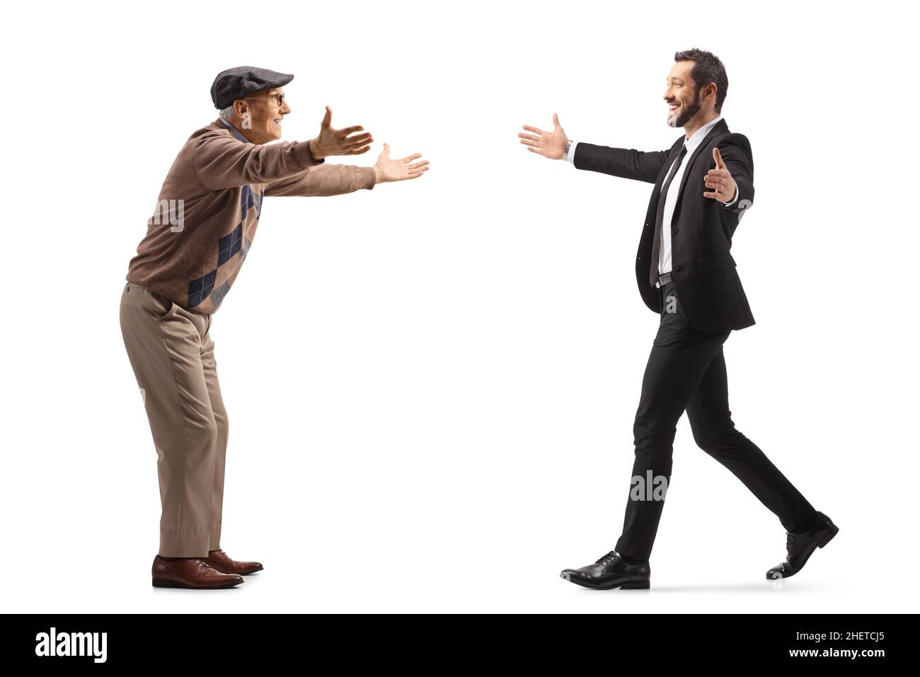 Two people walking towards each other hi-res stock photography and ...