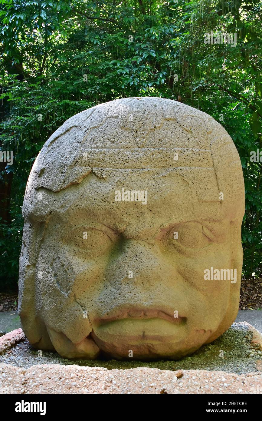 The Old Warrior, Olmec sculpture, La Venta Museum-Park, pre-Columbian ...