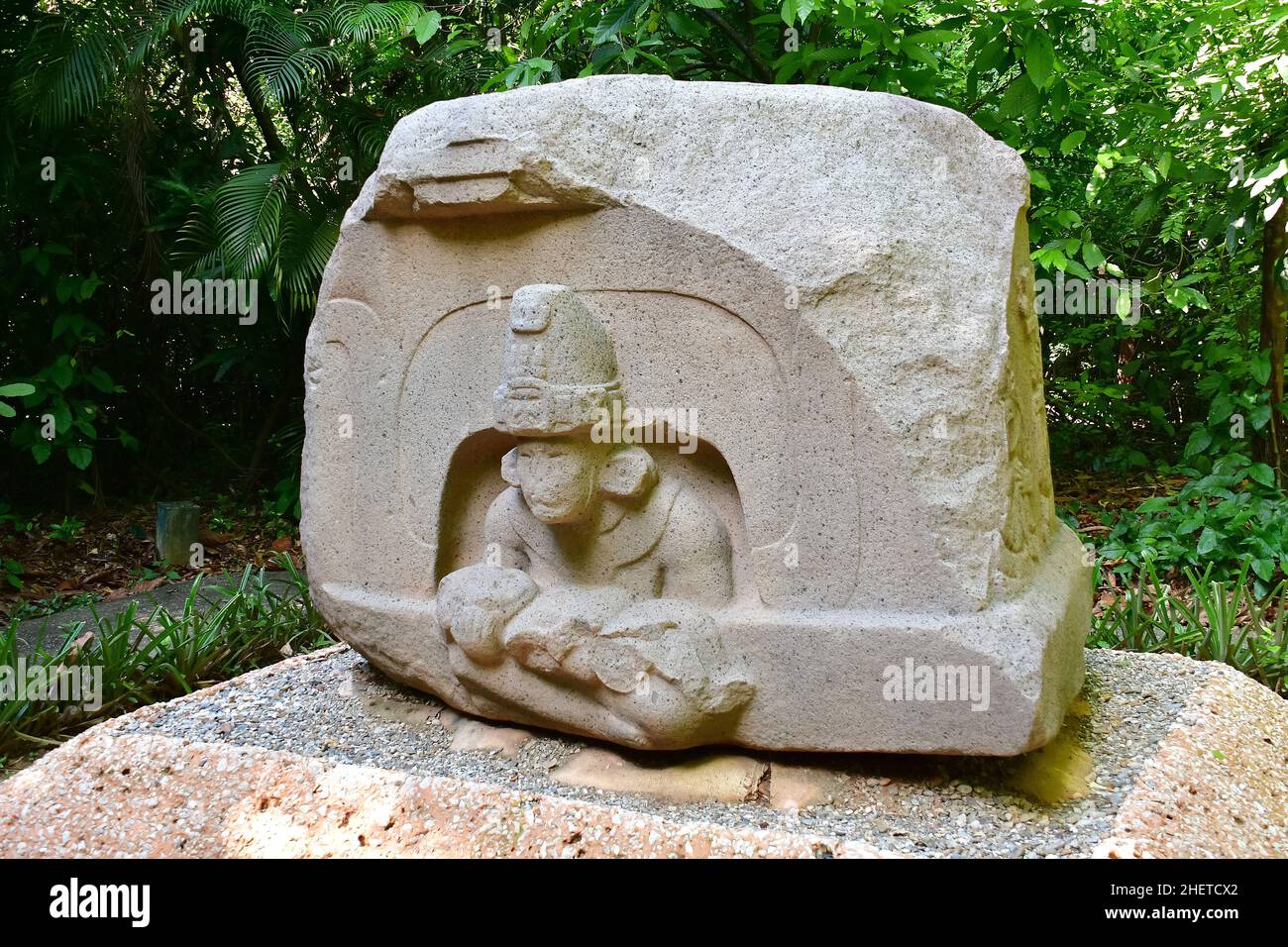 Altar of the children, Olmec sculpture, La Venta Museum-Park, pre ...