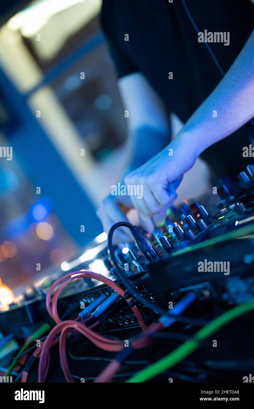 Deejay mixing at party. High quality photography Stock Photo - Alamy
