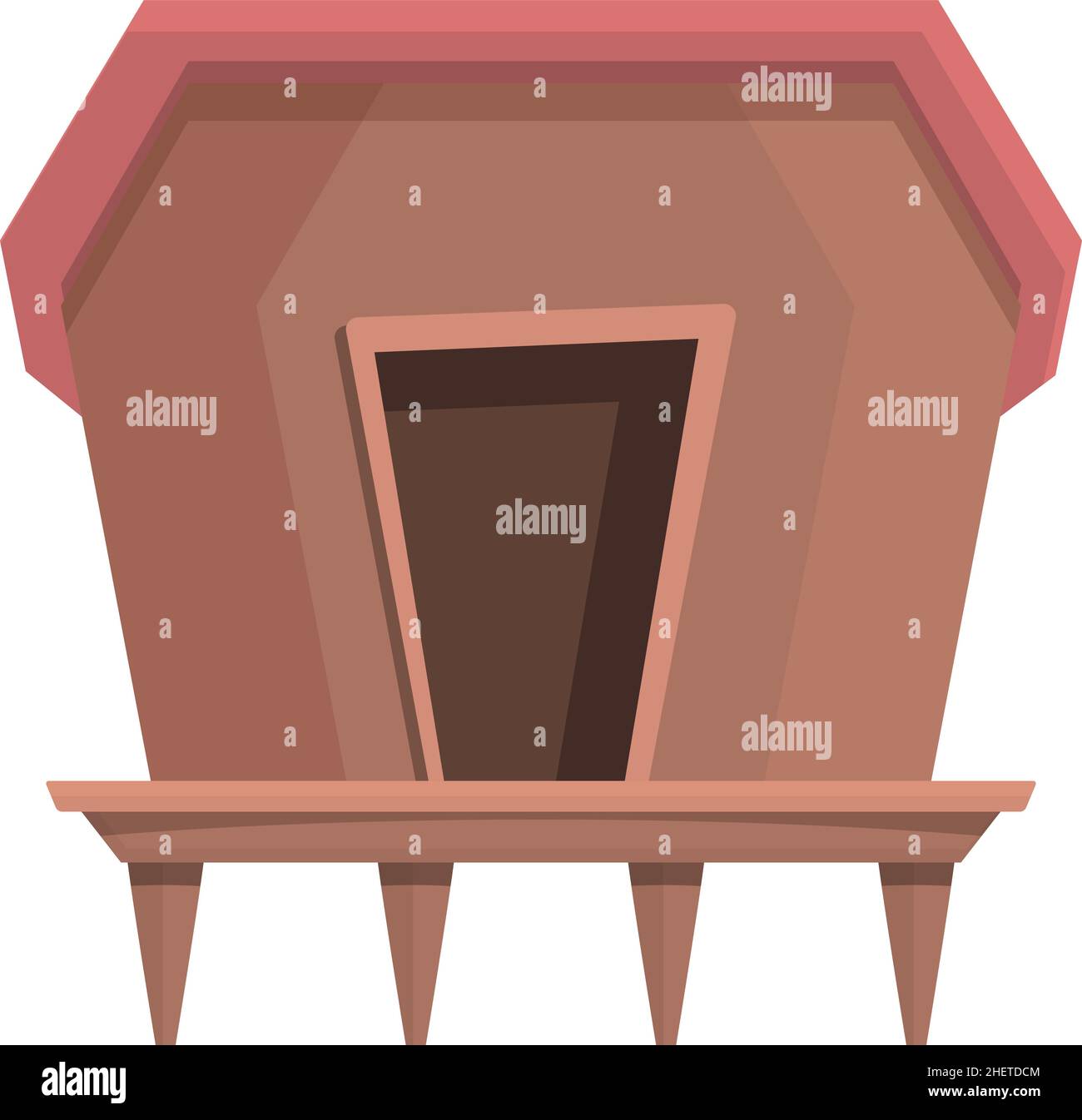 Bungalow house icon cartoon vector. Sea villa. Tropical hawaii Stock ...