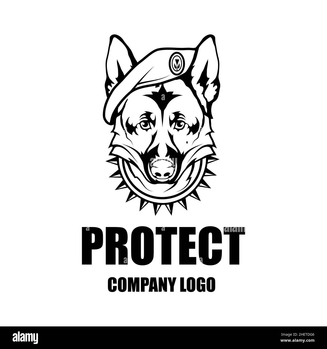 Security company vector logo design template. Protection logo.Dog in ...