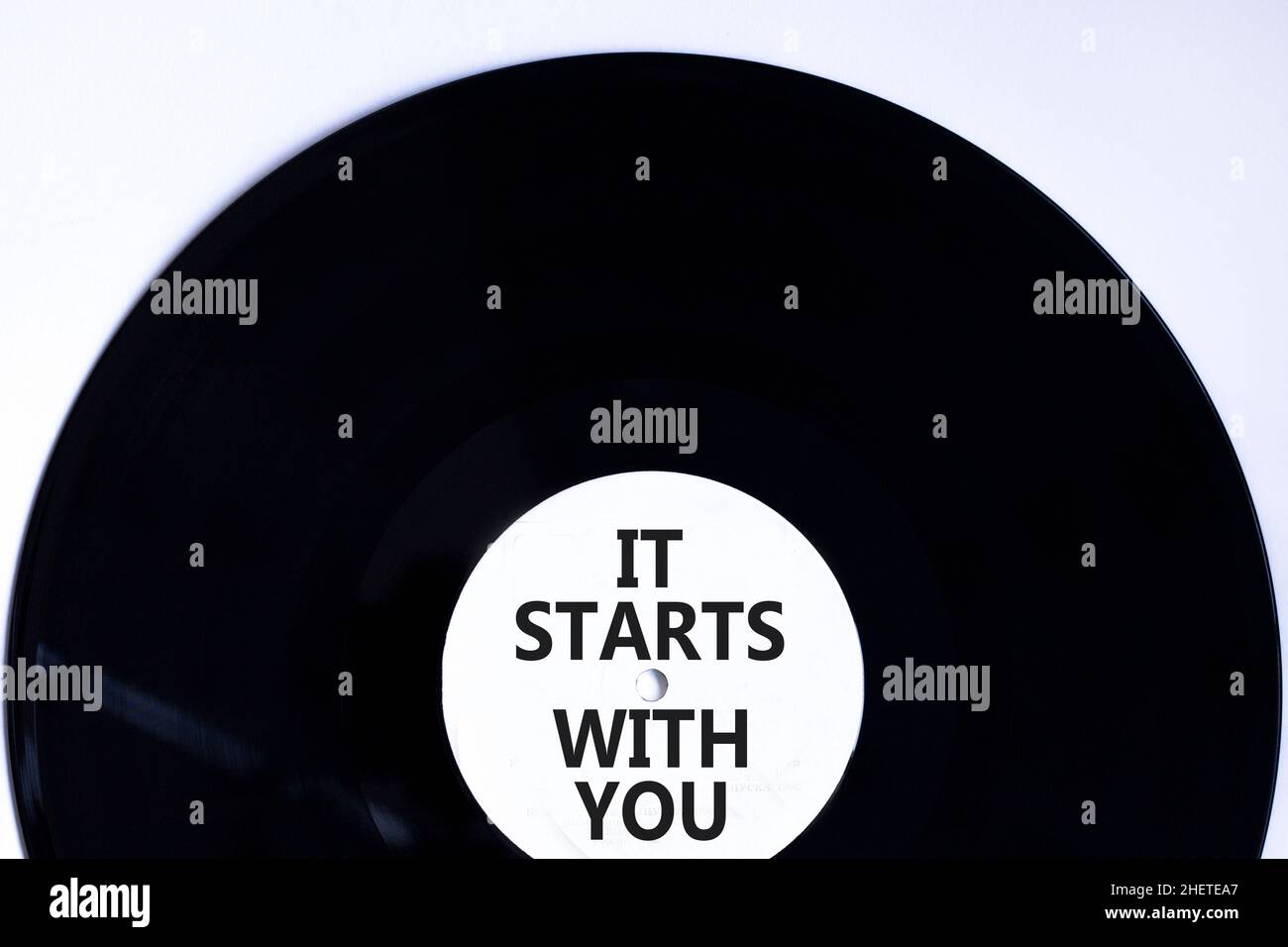 It starts with you symbol. Concept words It starts with you on retro ...