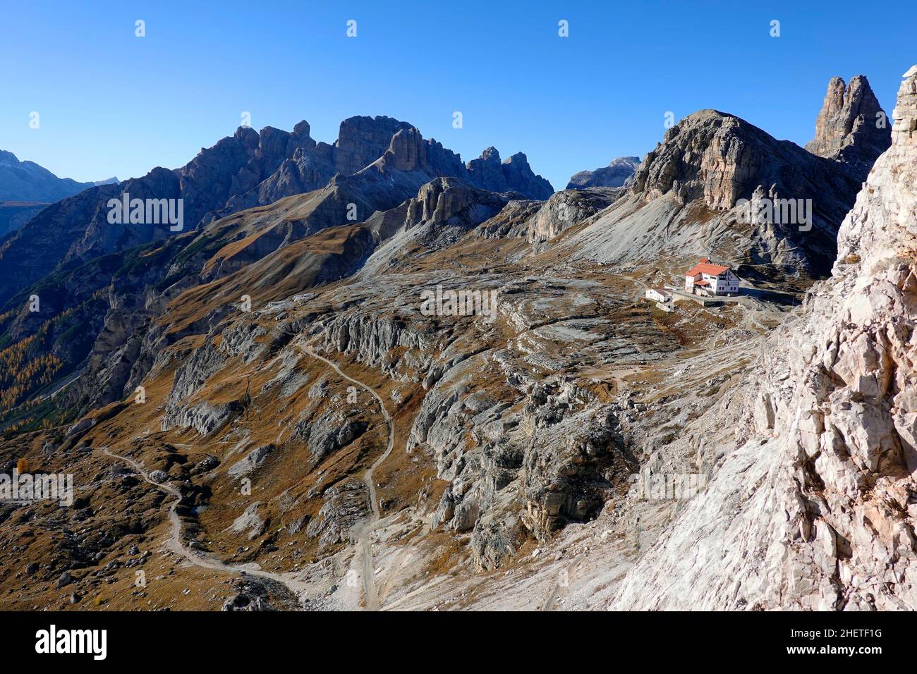 Image of Locatelli Refuge in the Dolomites, Italy, Europe Stock Photo ...