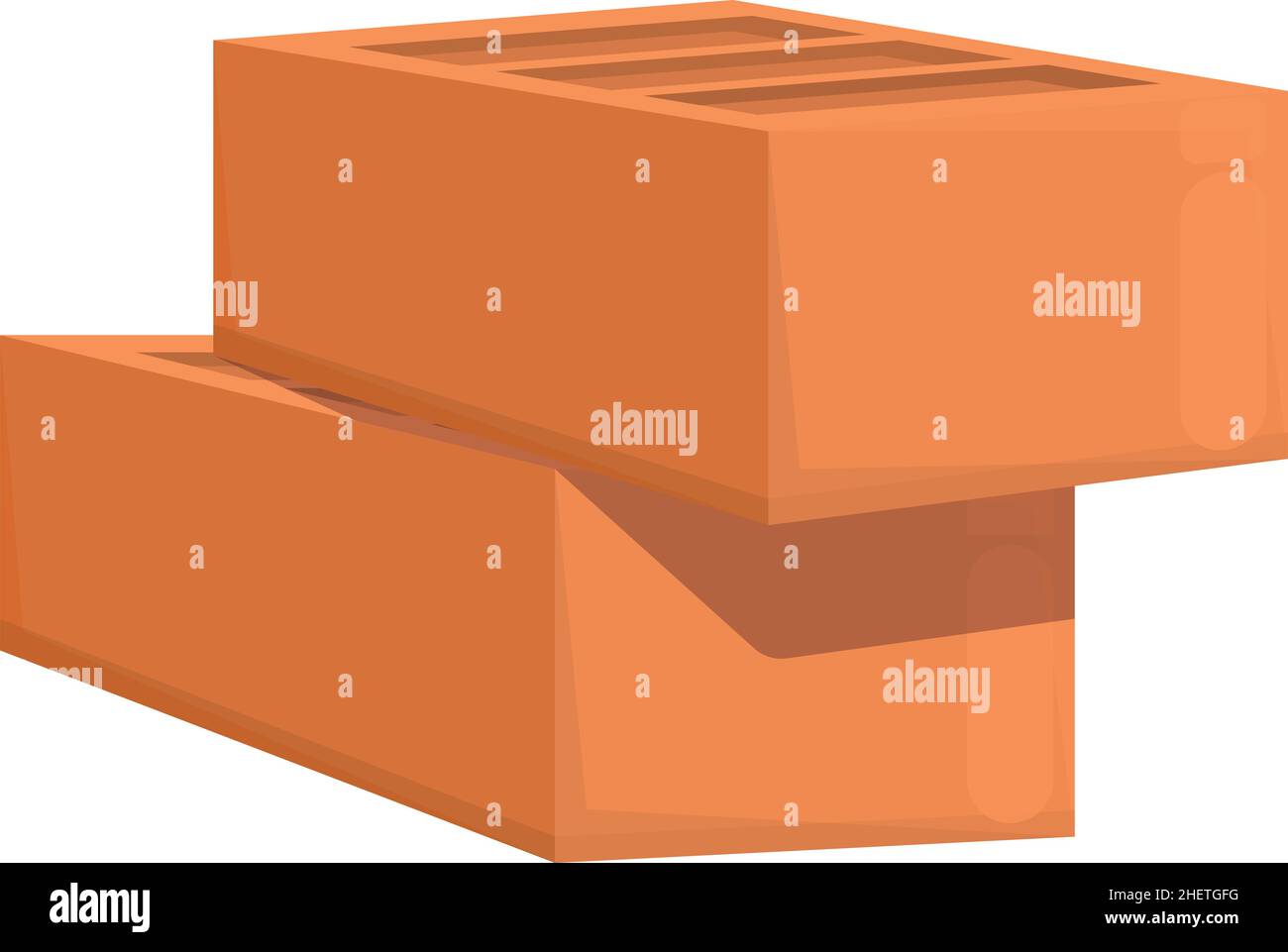 Red brick stack icon cartoon vector. Wall cement. Trowel build Stock ...